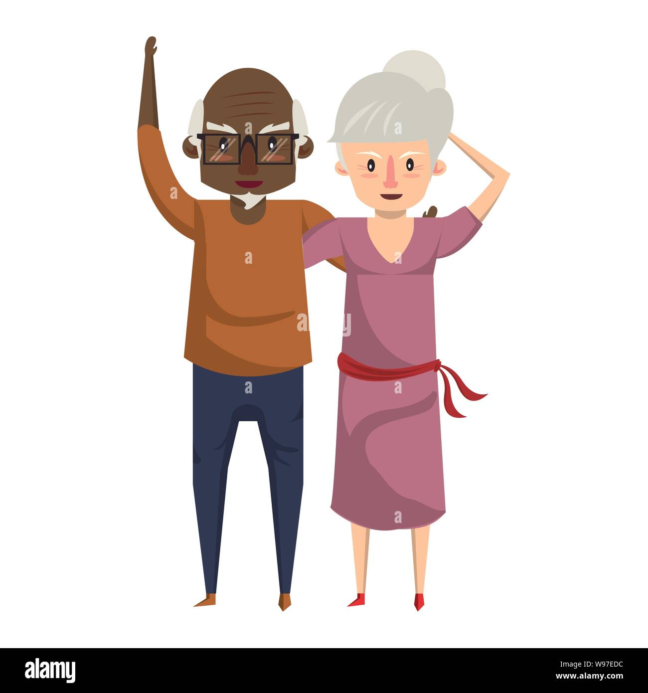 grandparents senior old people cartoon Stock Vector Image & Art - Alamy