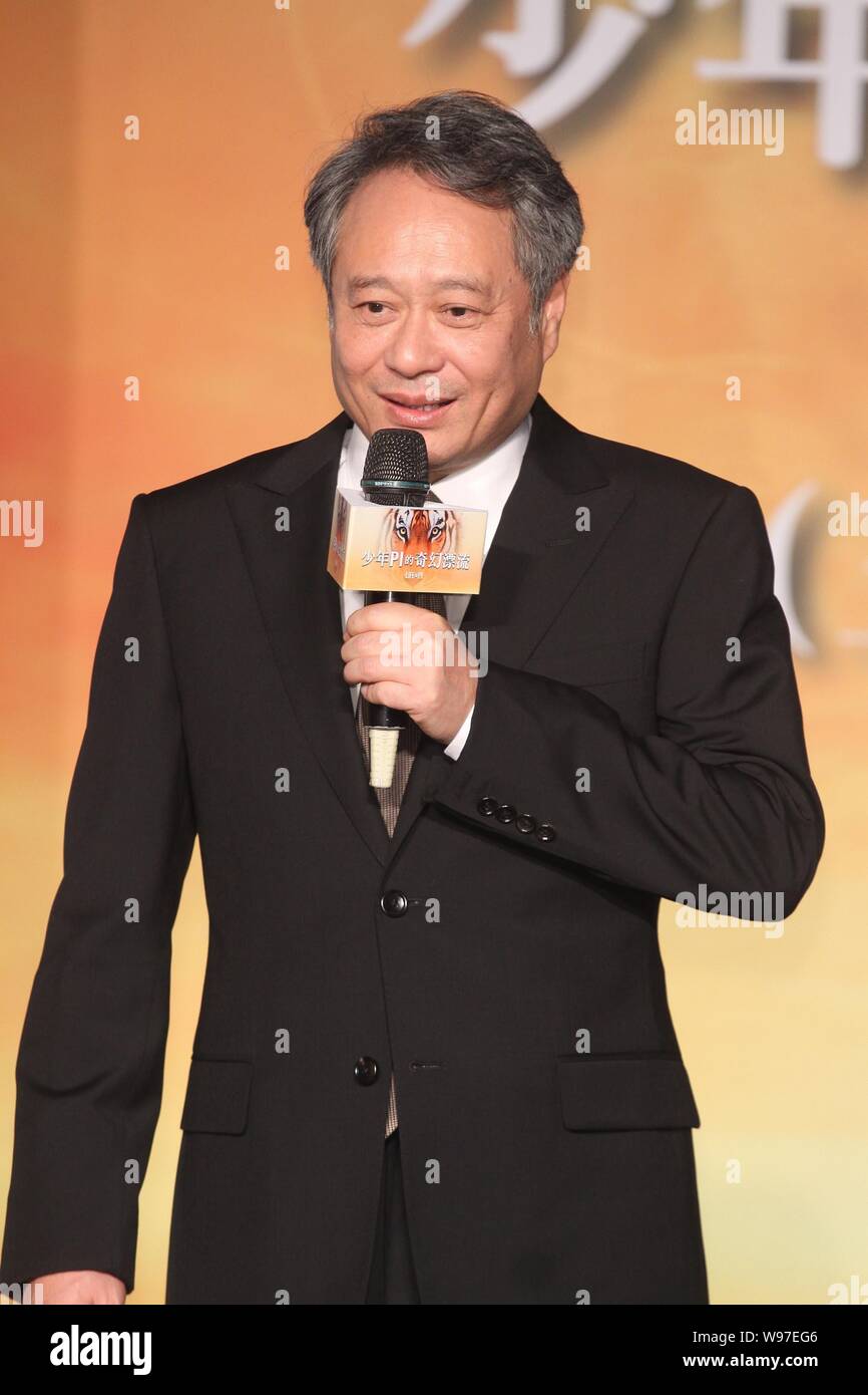 Taiwanese film director Ang Lee speaks during a press conference for ...