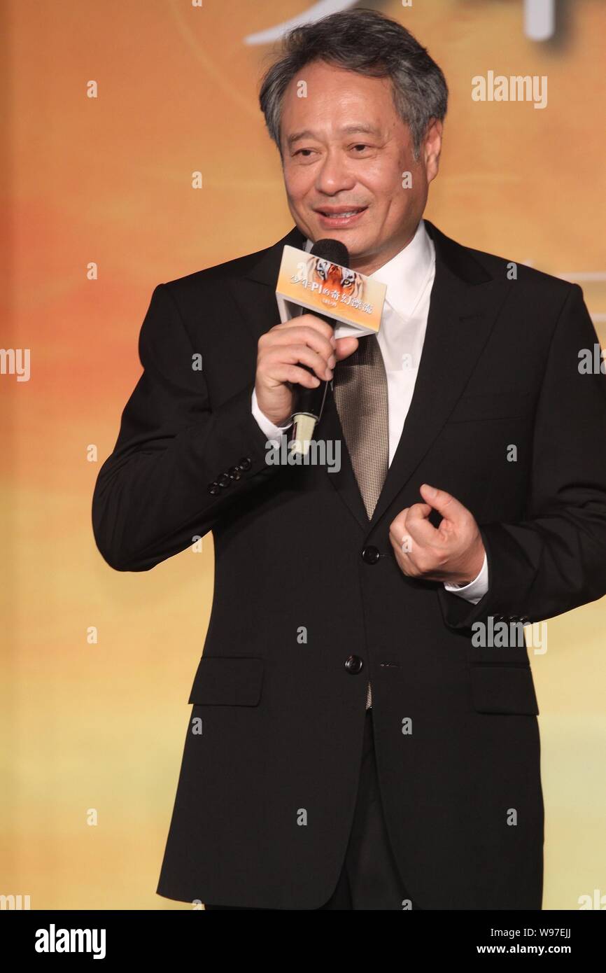 Taiwanese film director Ang Lee speaks during a press conference for ...