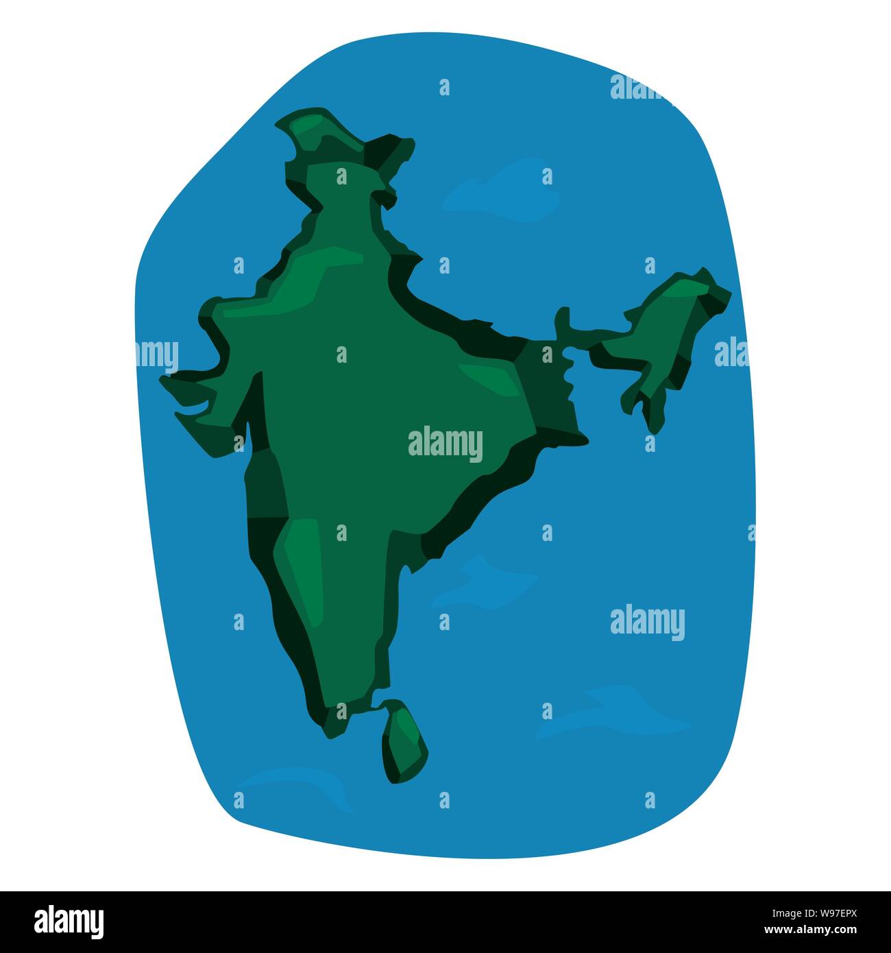 map indian happy independence day vector illustration Stock Vector ...