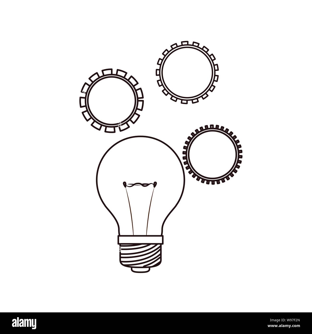 light bulb off in white background Stock Vector Image & Art - Alamy