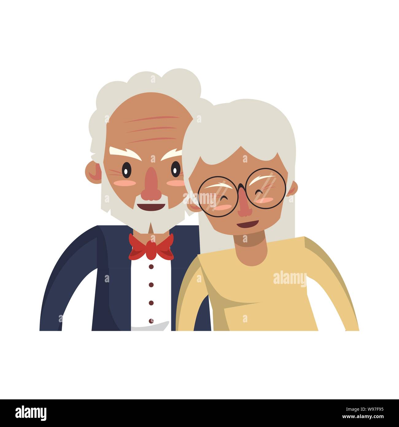 grandparents senior old people cartoon Stock Vector Image & Art - Alamy