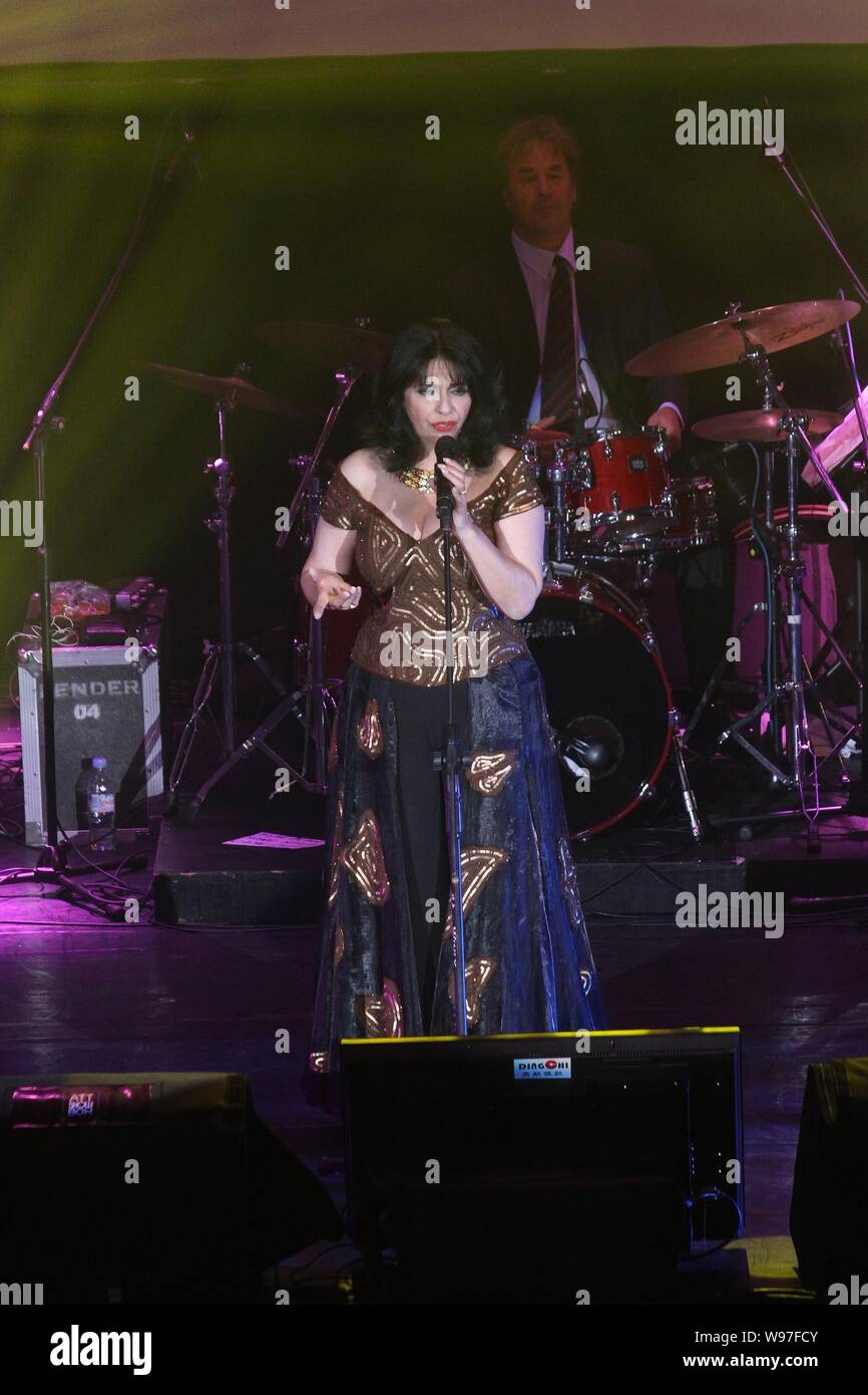 Dutch singer Laura Fygi performs at her concert at ATT SHOW BOX in ...