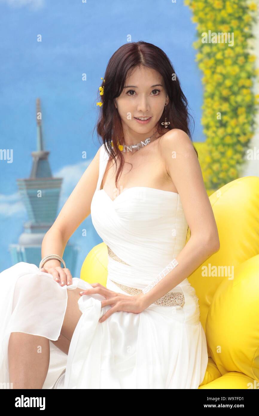 Taiwanese model and actress Lin Chi-ling poses at a promotional event ...