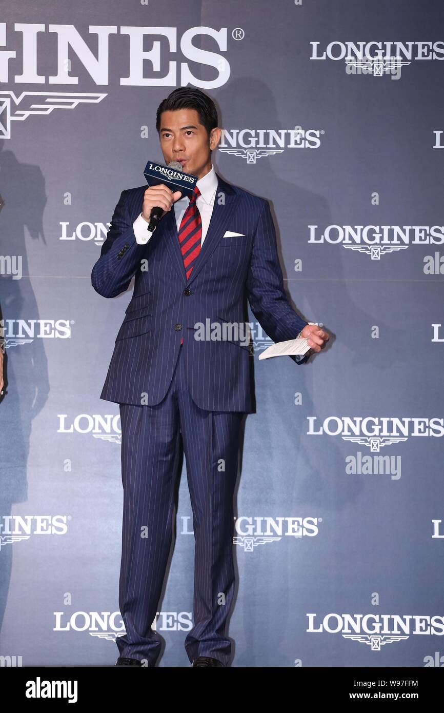 Hong Kong singer and actor Aaron Kwok speaks during a promotional ...
