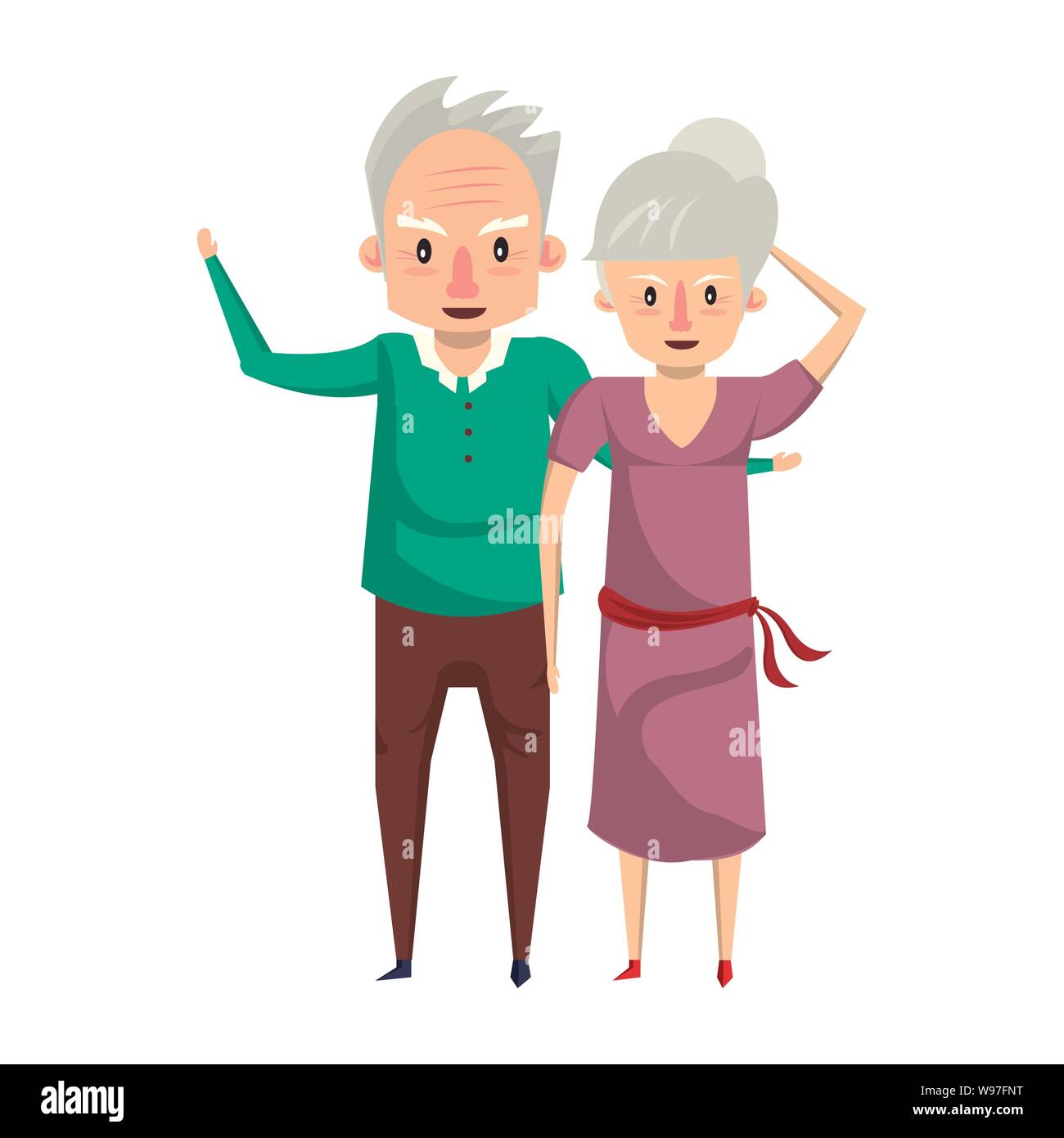 grandparents senior old people cartoon Stock Vector Image & Art - Alamy