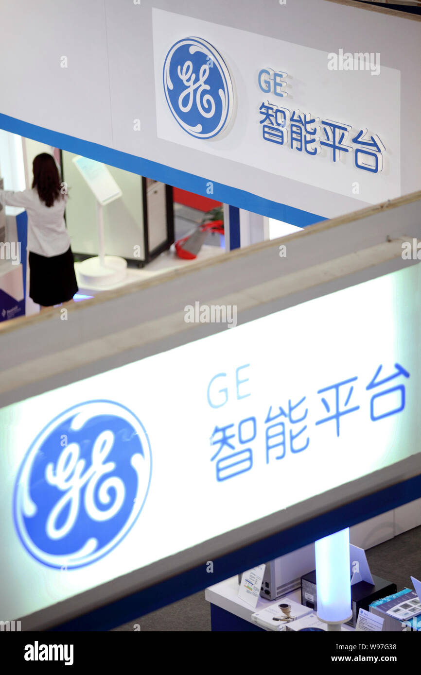 --FILE--View of the stand of GE (General Electric) during an exhibition ...