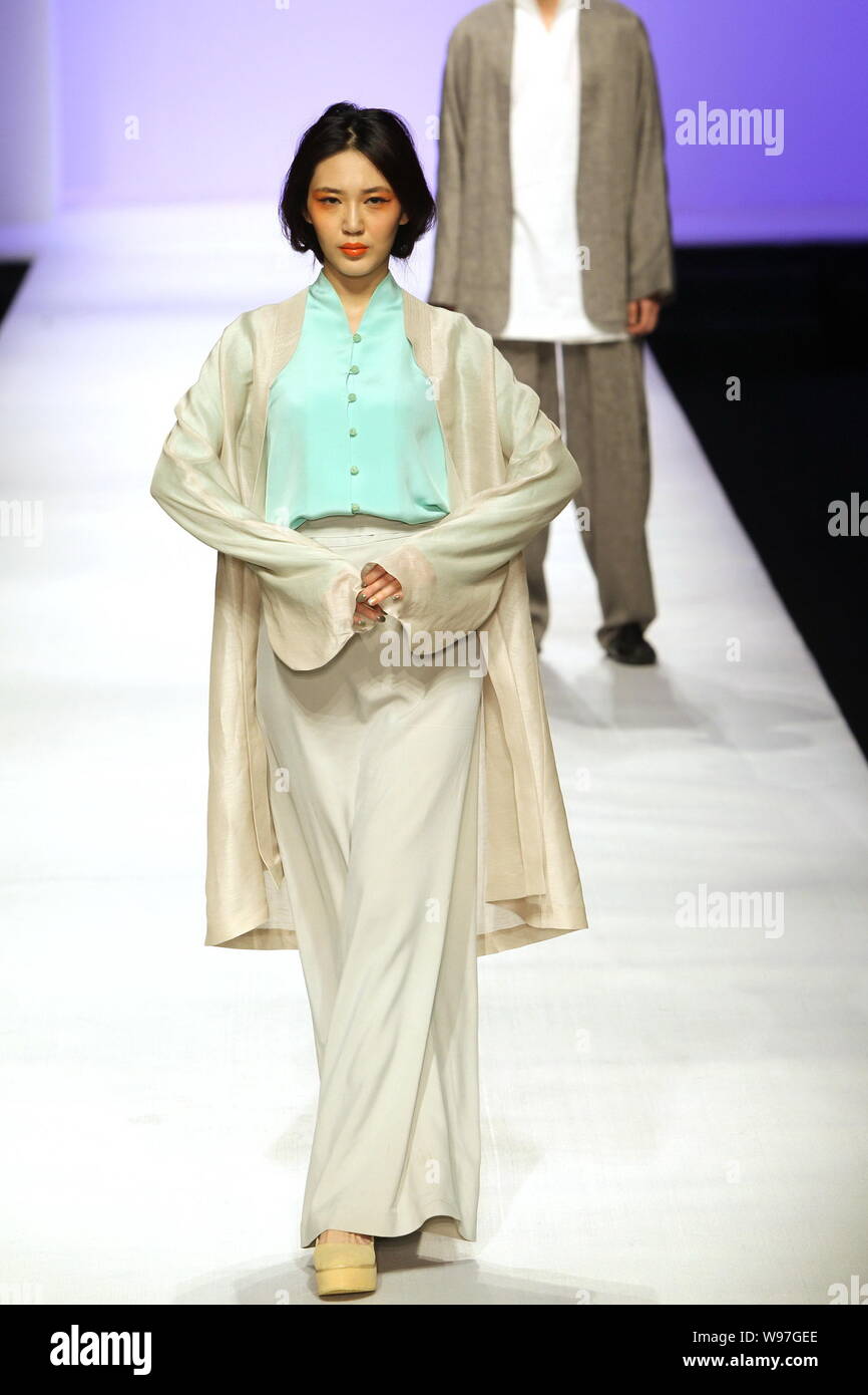 A model presents a creation from the Celestial Spring Chu Yan 2012 ...