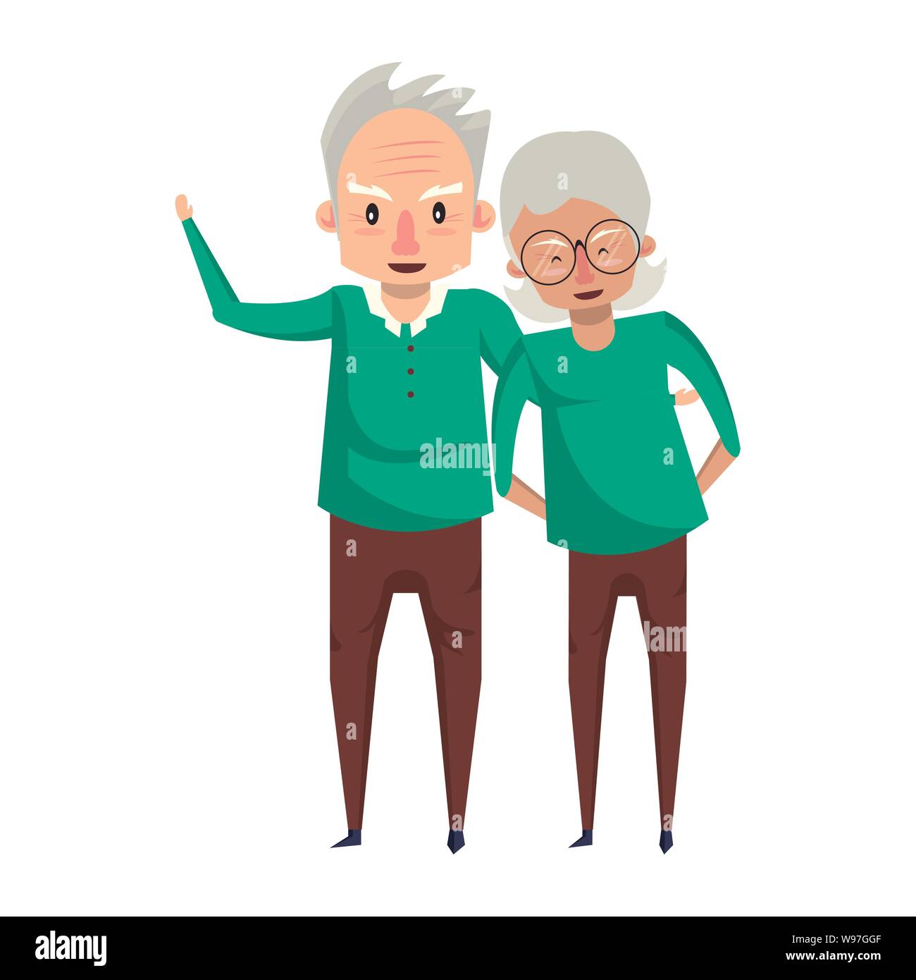 grandparents senior old people cartoon Stock Vector Image & Art - Alamy