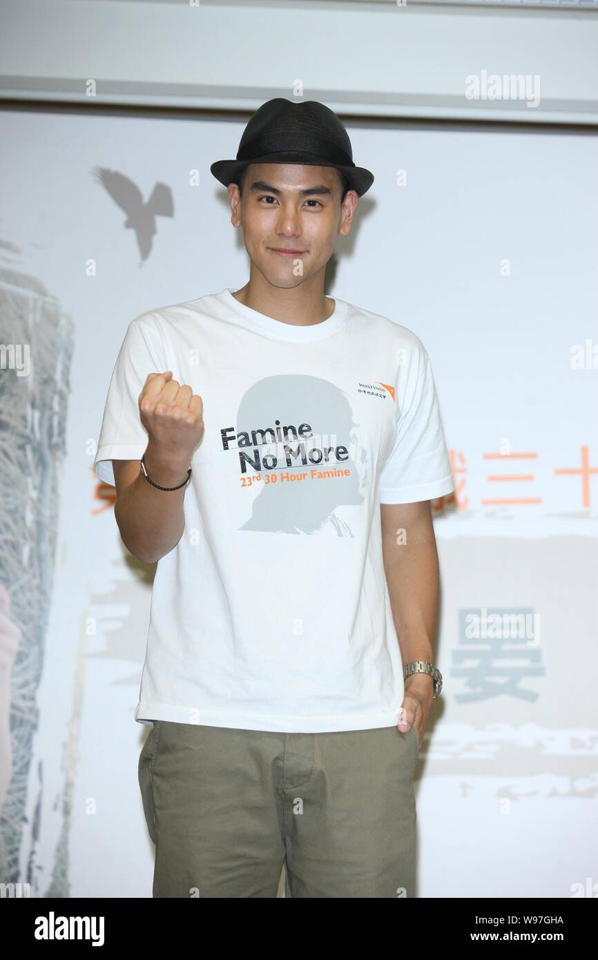 Taiwanese actor Eddie Peng poses during a press conference for World ...