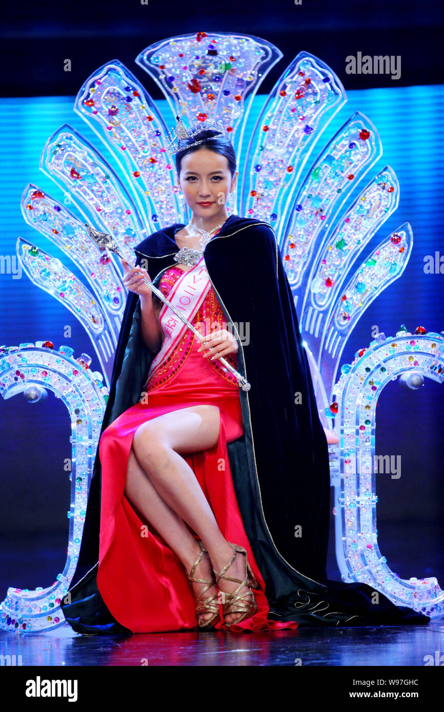 Winner Michelle Feng Xuebing poses during the award ceremony of the ...