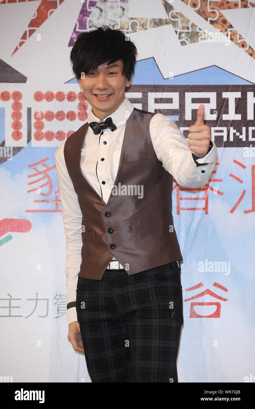 Singaporean singer JJ Lam poses during a press conference for a music ...