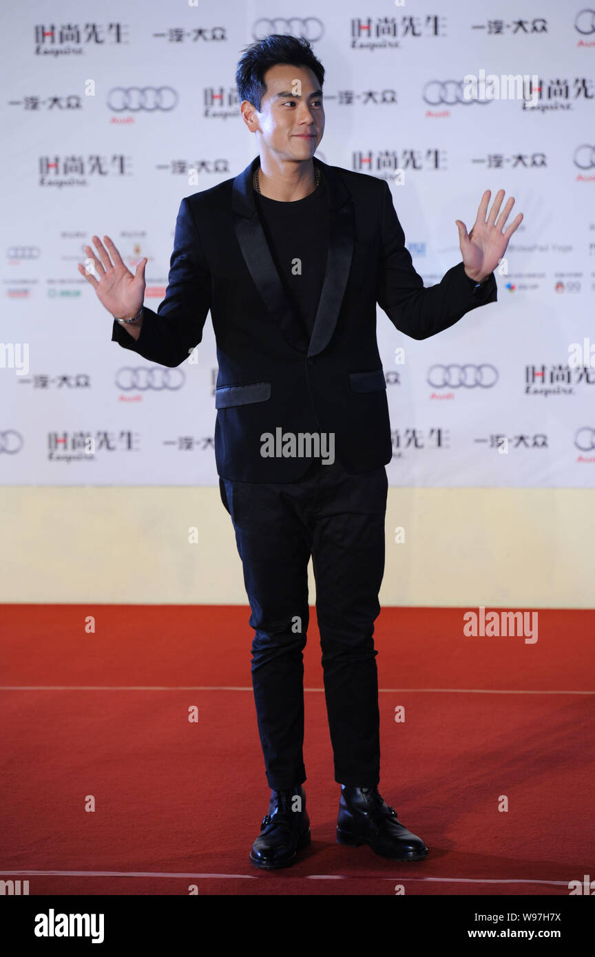 Taiwanise actor Eddie Peng poses as he arrives for a gala by Esquire ...