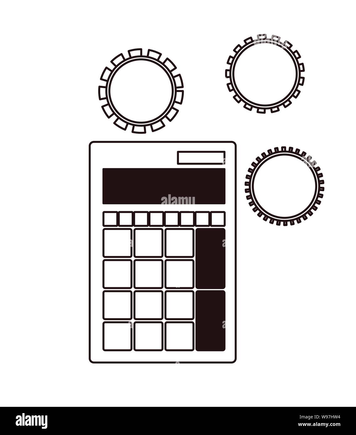 calculator in white background Vector illustration Stock Vector Image ...