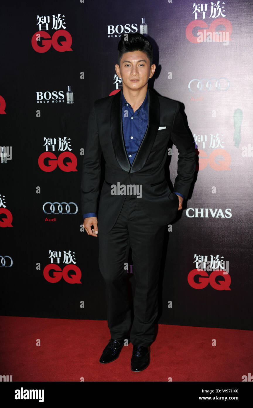 Taiwanese singer and actor Nicky Wu or Nicholas Wu poses on the red ...