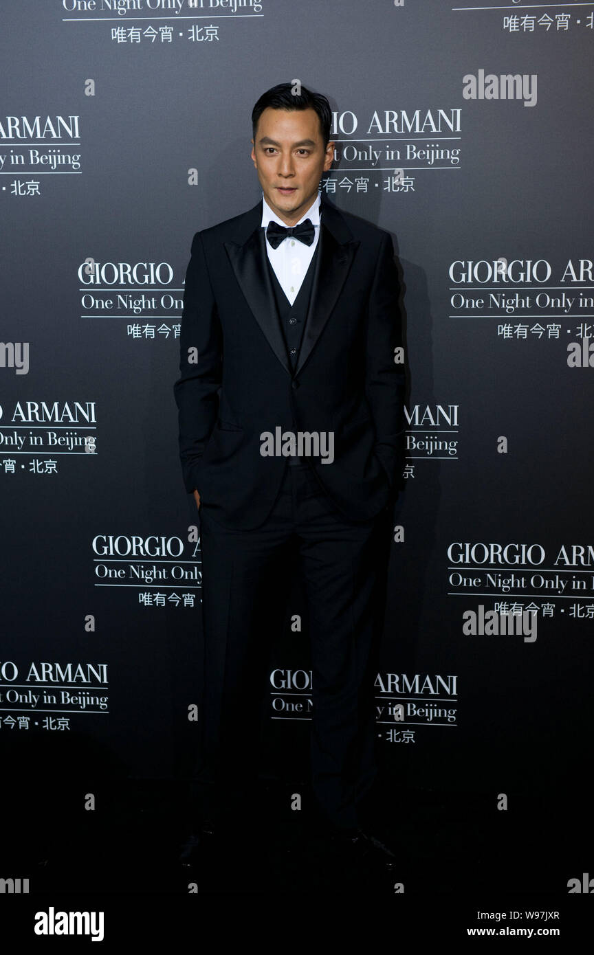 Hong Kong actor Daniel Wu poses at the red carpet ceremony before the ...