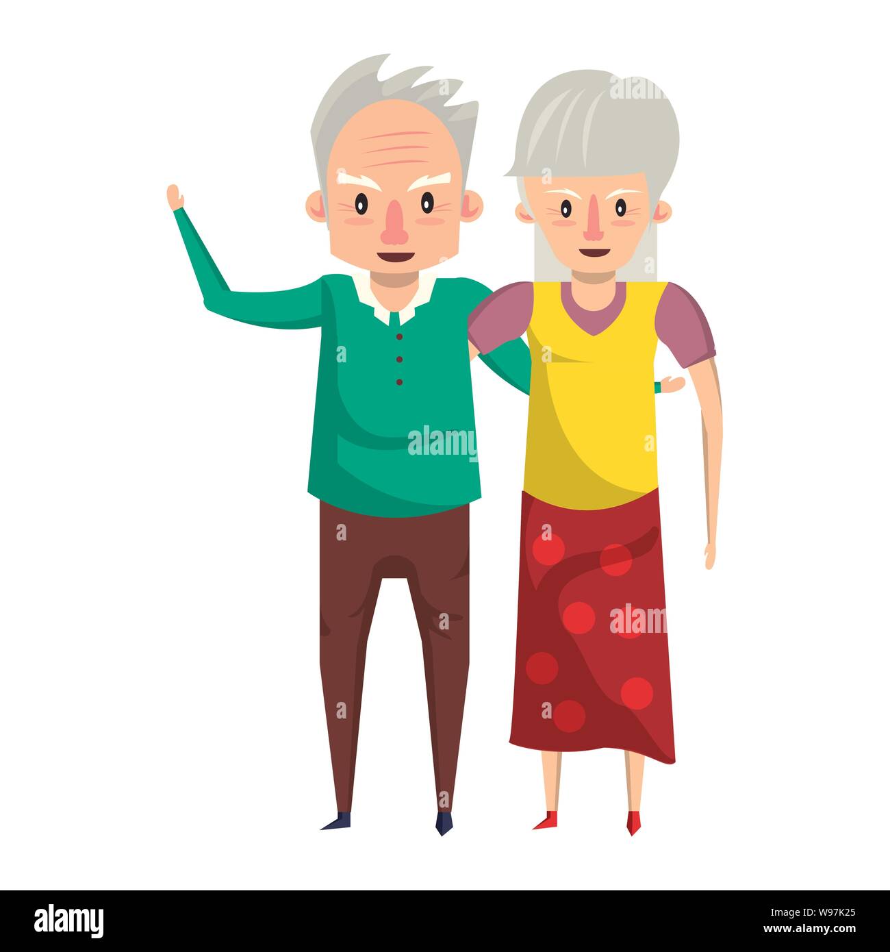 grandparents senior old people cartoon Stock Vector Image & Art - Alamy