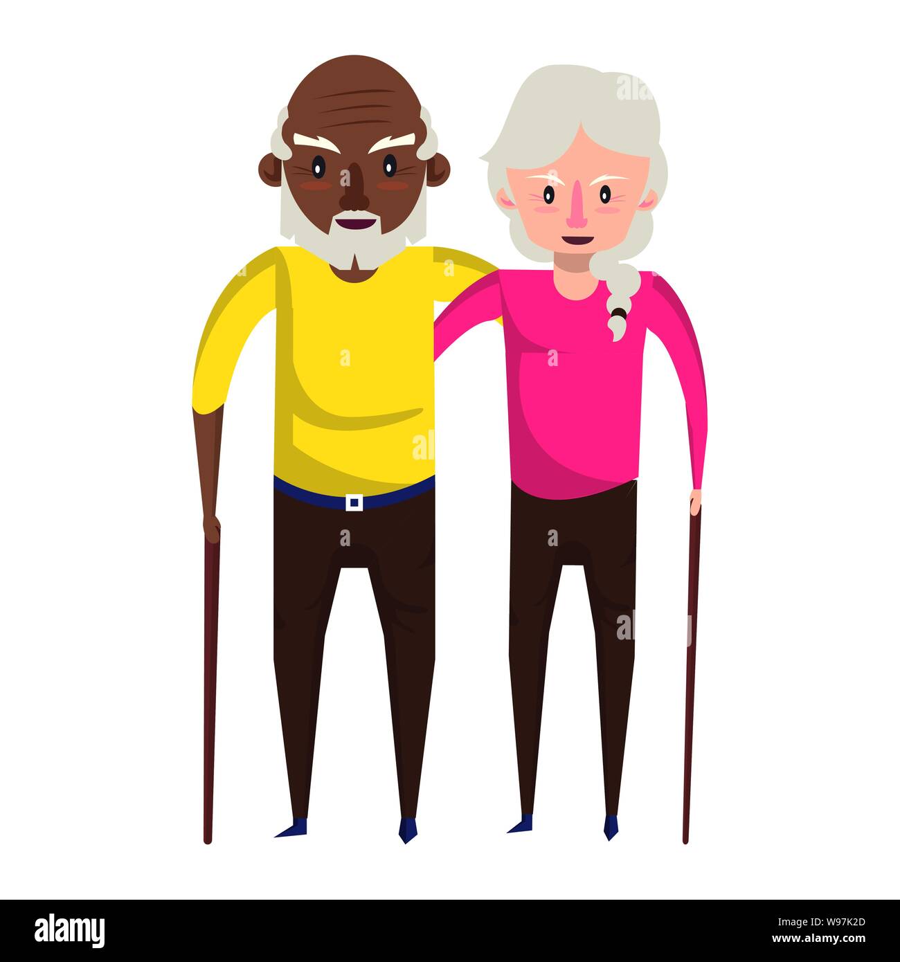 grandparents senior old people cartoon Stock Vector Image & Art - Alamy