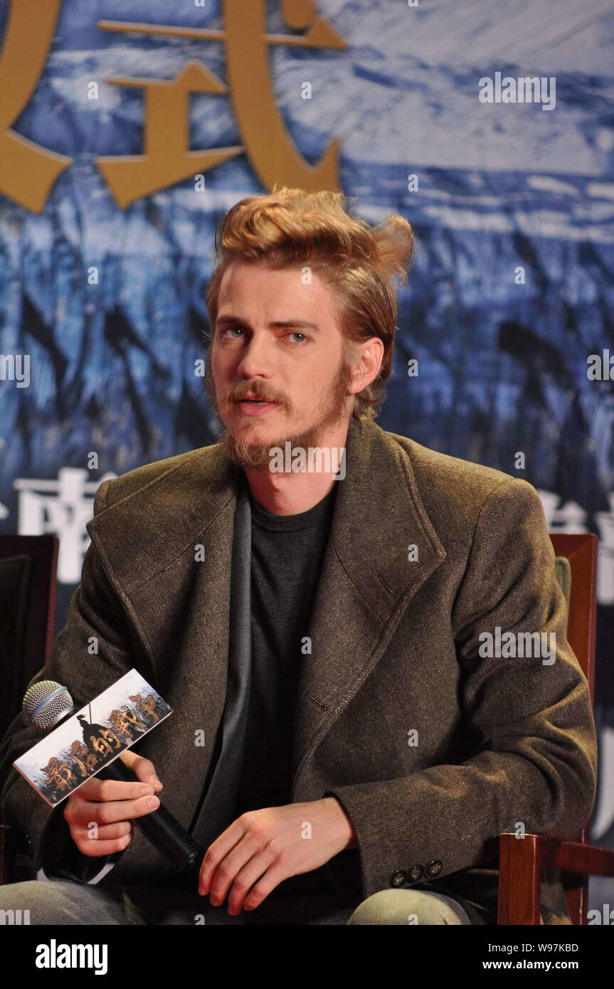 Canadian actor Hayden Christensen attends the launch ceremony for the ...