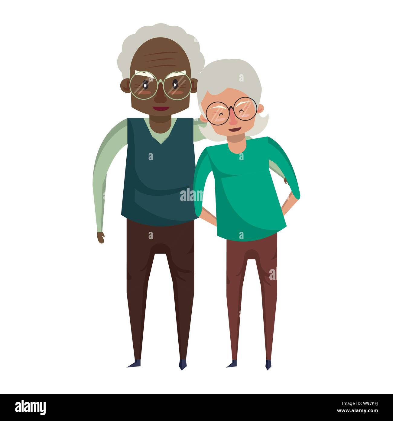 grandparents senior old people cartoon Stock Vector Image & Art - Alamy