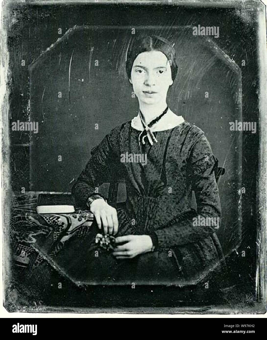 Black-white photograph of Emily Dickinson Stock Photo - Alamy