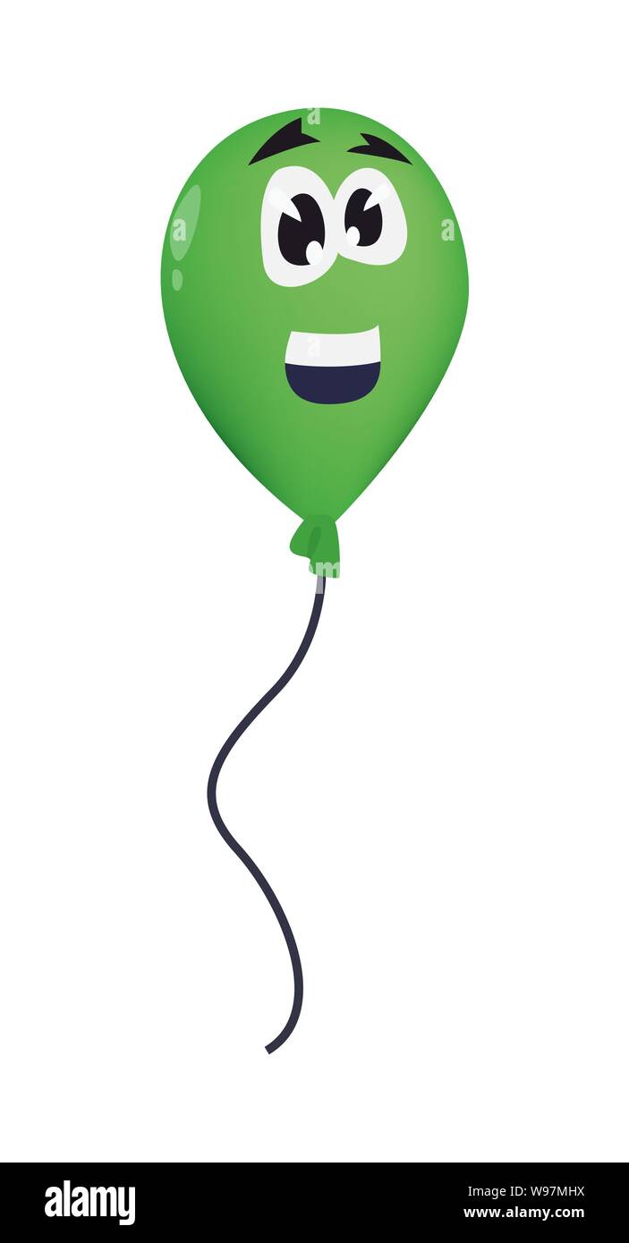 balloon cartoon icon on white background vector illustration Stock ...