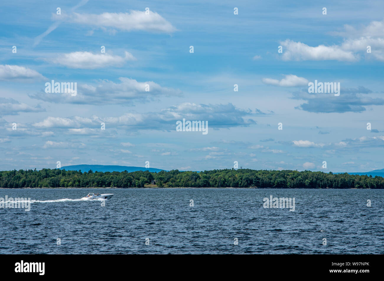 Lake Champlain from the Vermont Causeway trail Stock Photo - Alamy