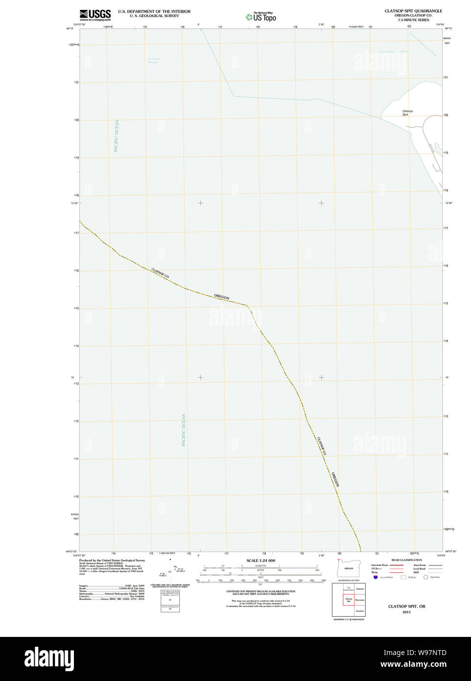 Clatsop map Cut Out Stock Images & Pictures - Alamy