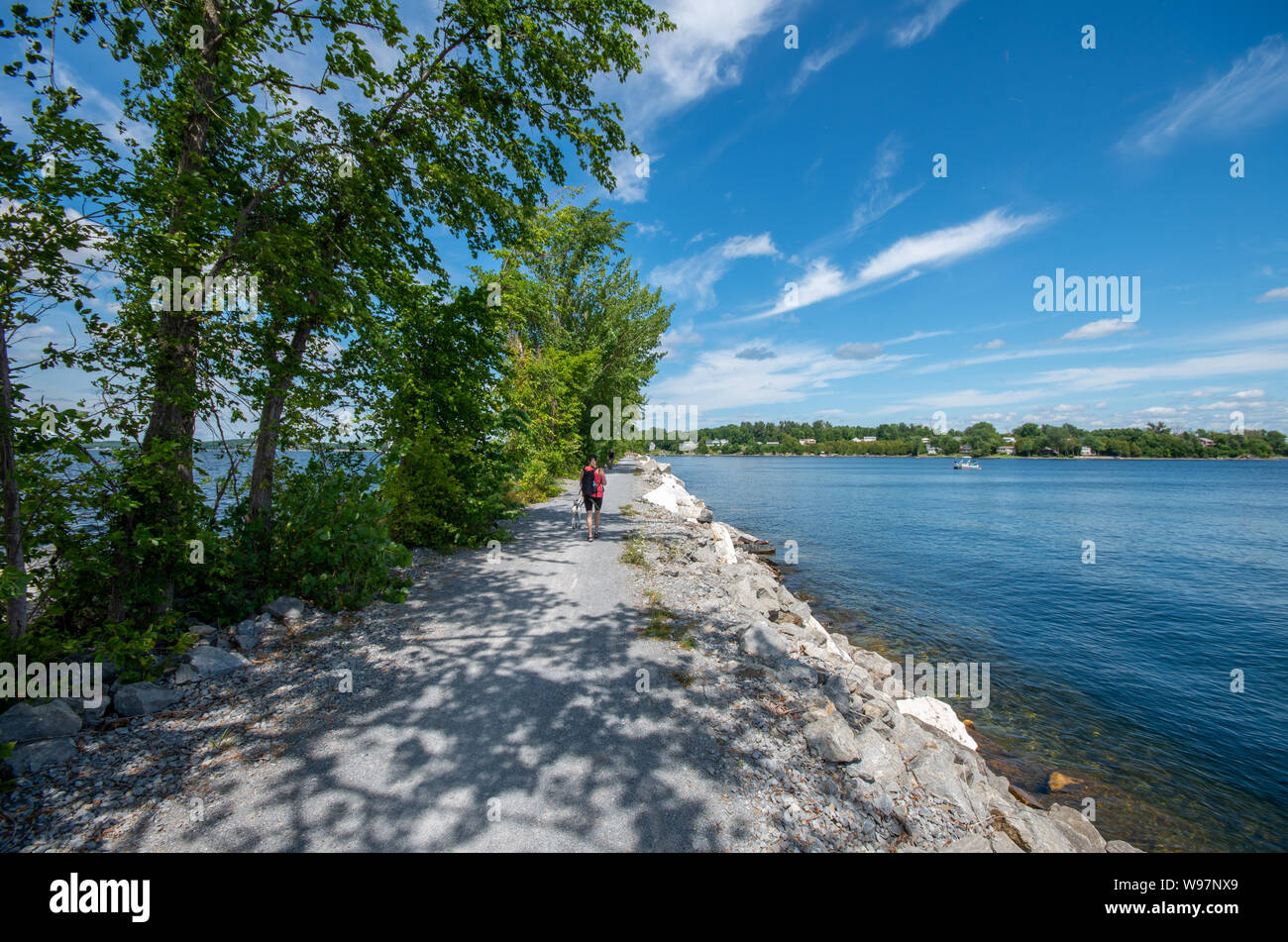 causeway walking and biking trail in Vermont Stock Photo - Alamy