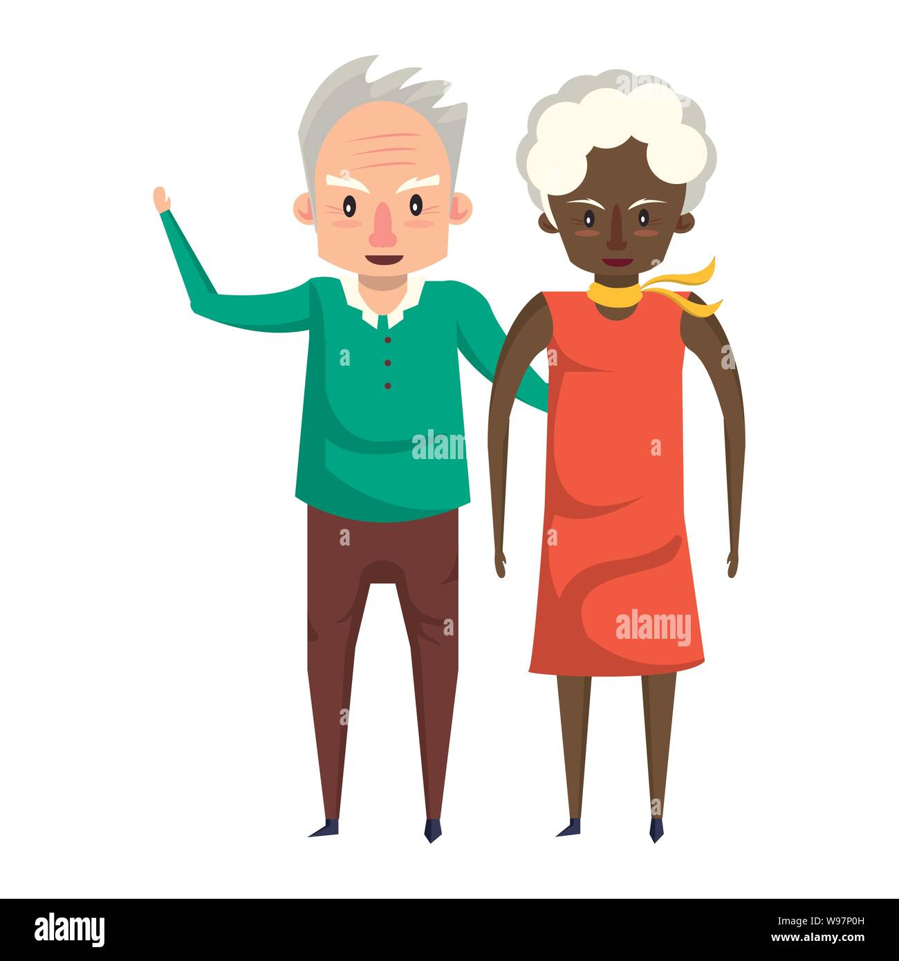 grandparents senior old people cartoon Stock Vector Image & Art - Alamy