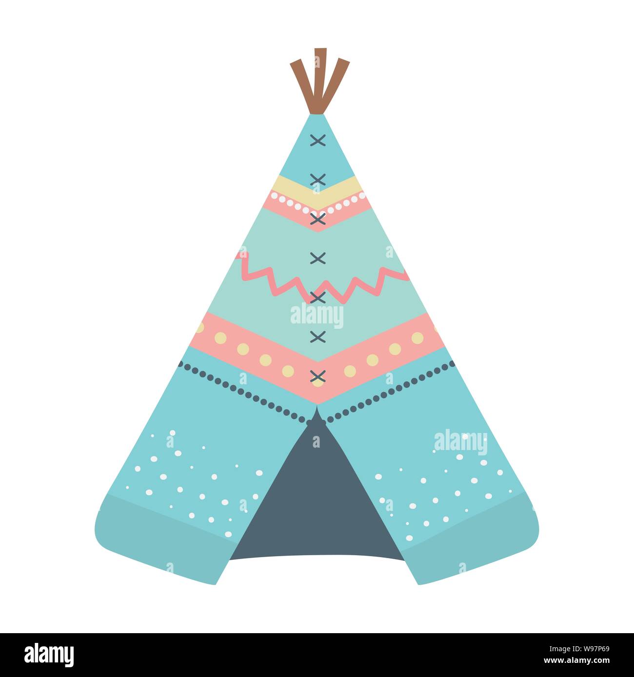 Boho tent design, Bohemic decoration vintage fashion abstract art and ...