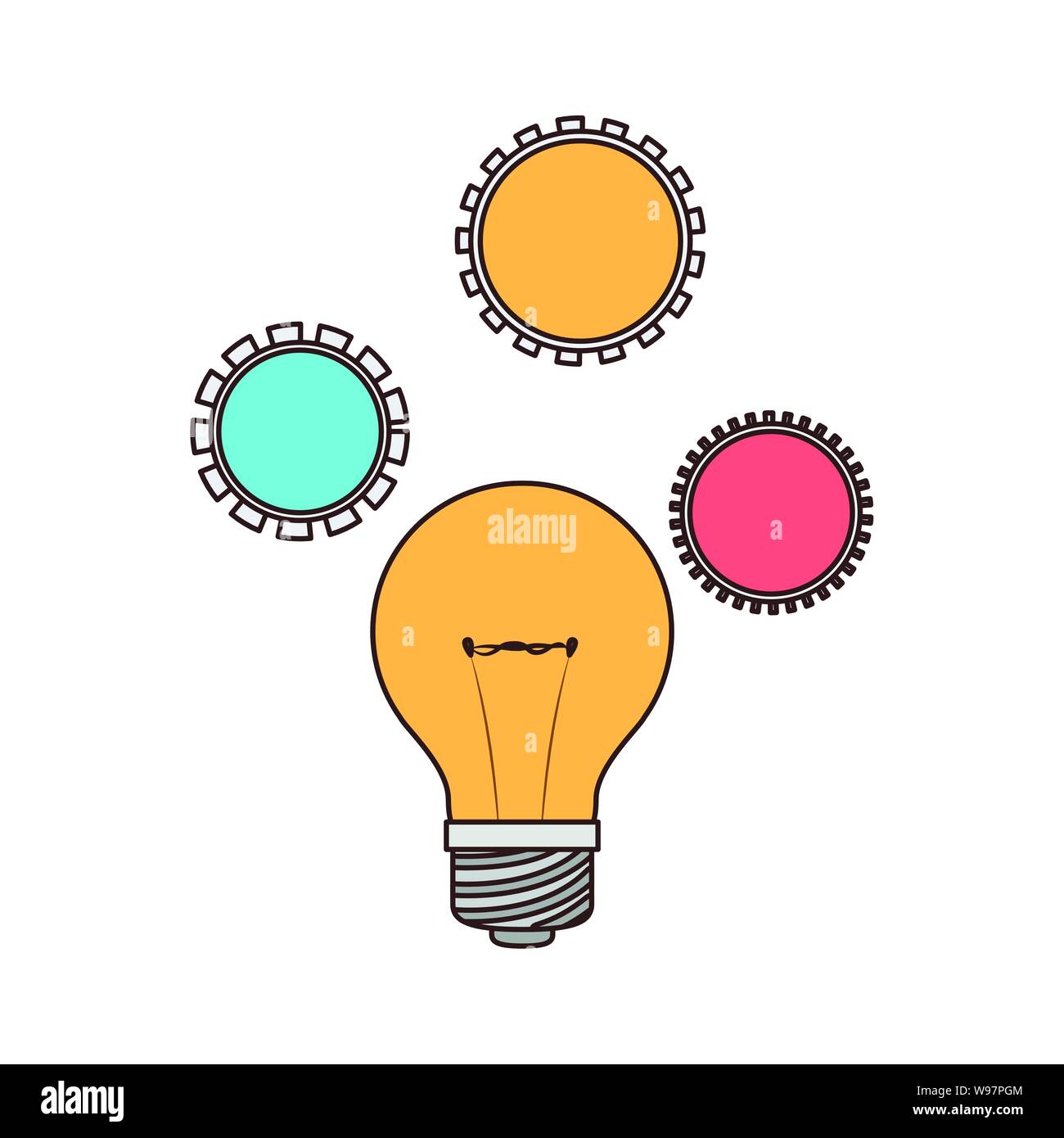 light bulb off in white background Stock Vector Image & Art - Alamy
