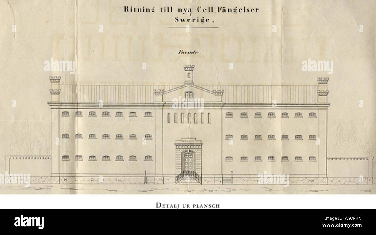 Description de dessins des nouvelles prisons en Suède Stock Photo - Alamy