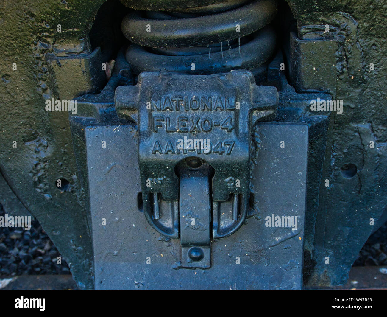 Bogie wheel spring suspension hi-res stock photography and images - Alamy