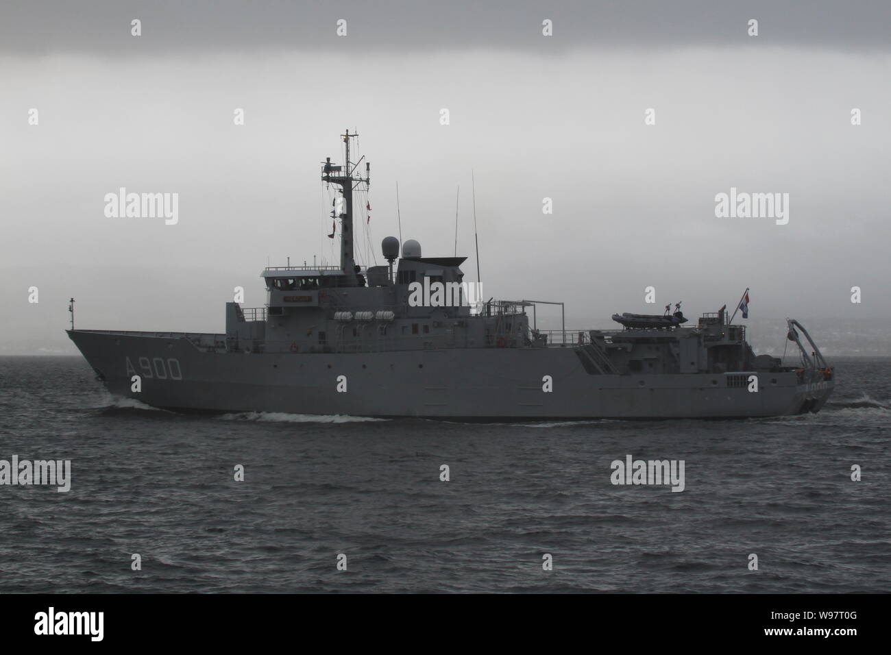 HNLMS Mercuur (A900), a submarine support vessel of the Royal ...