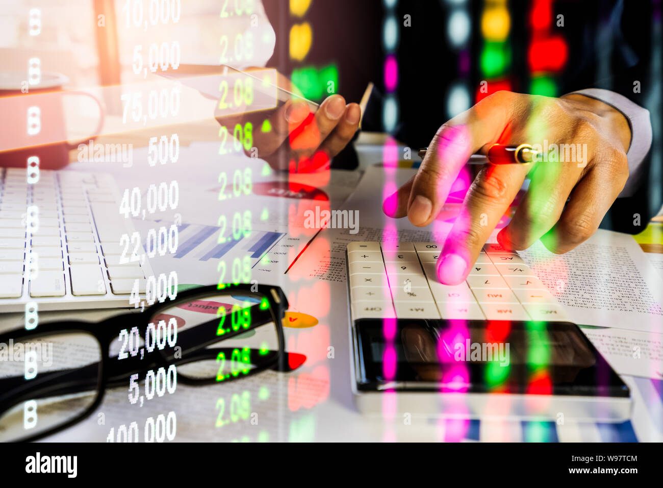 Stock market or forex trading graph and candlestick chart suitable for ...