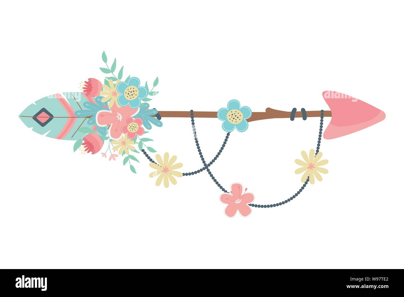Boho arrow design, Bohemic decoration vintage fashion abstract art and ...
