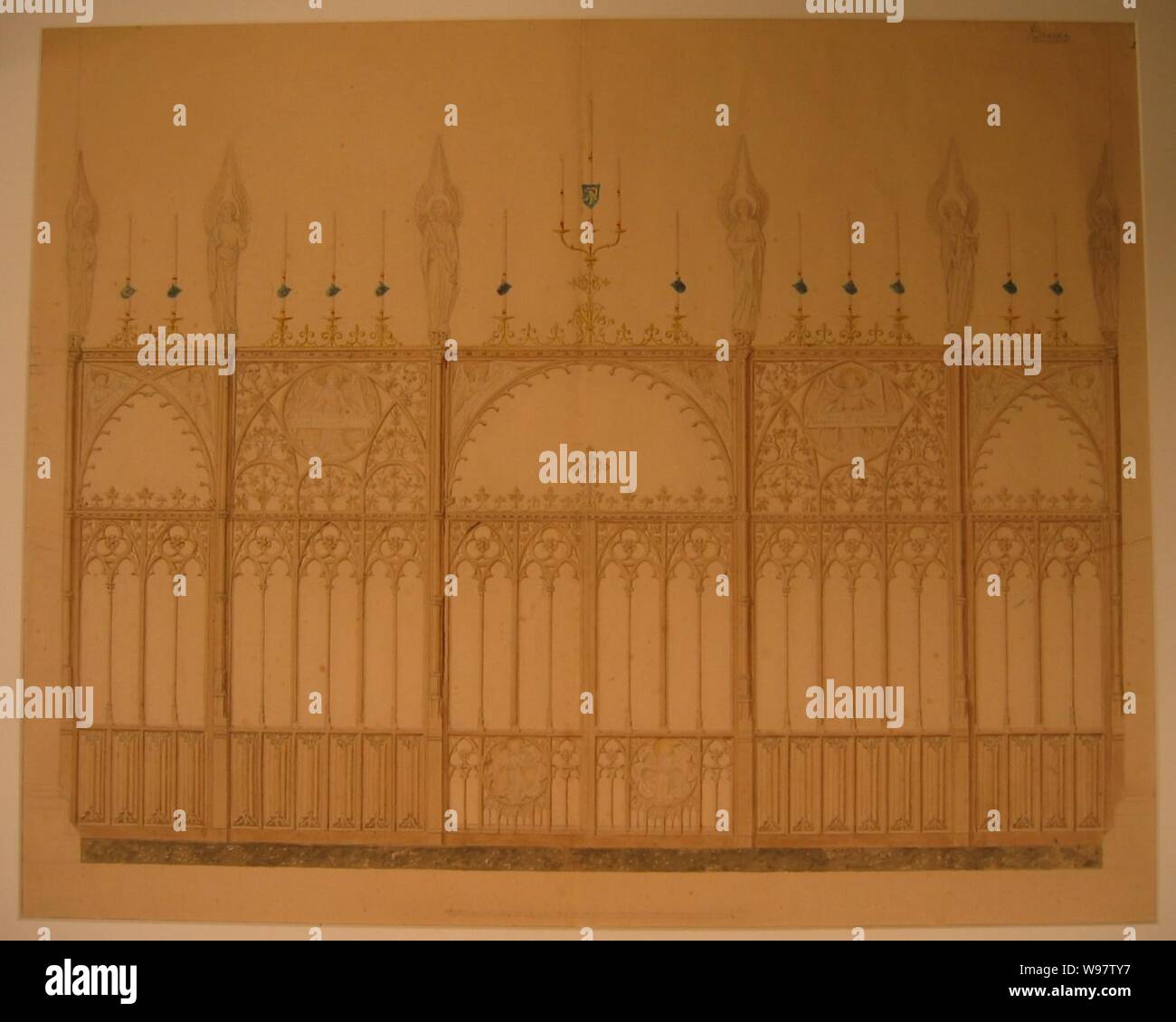 Design for a rood screen in the Sint-Barbarakerk in Breda by Pierre ...