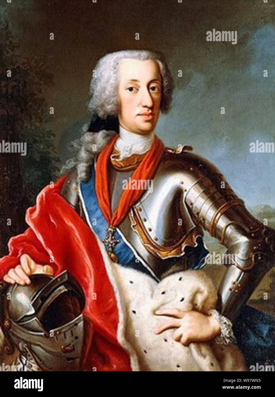 Desmarées - Charles Albert of Bavaria in armour Stock Photo - Alamy