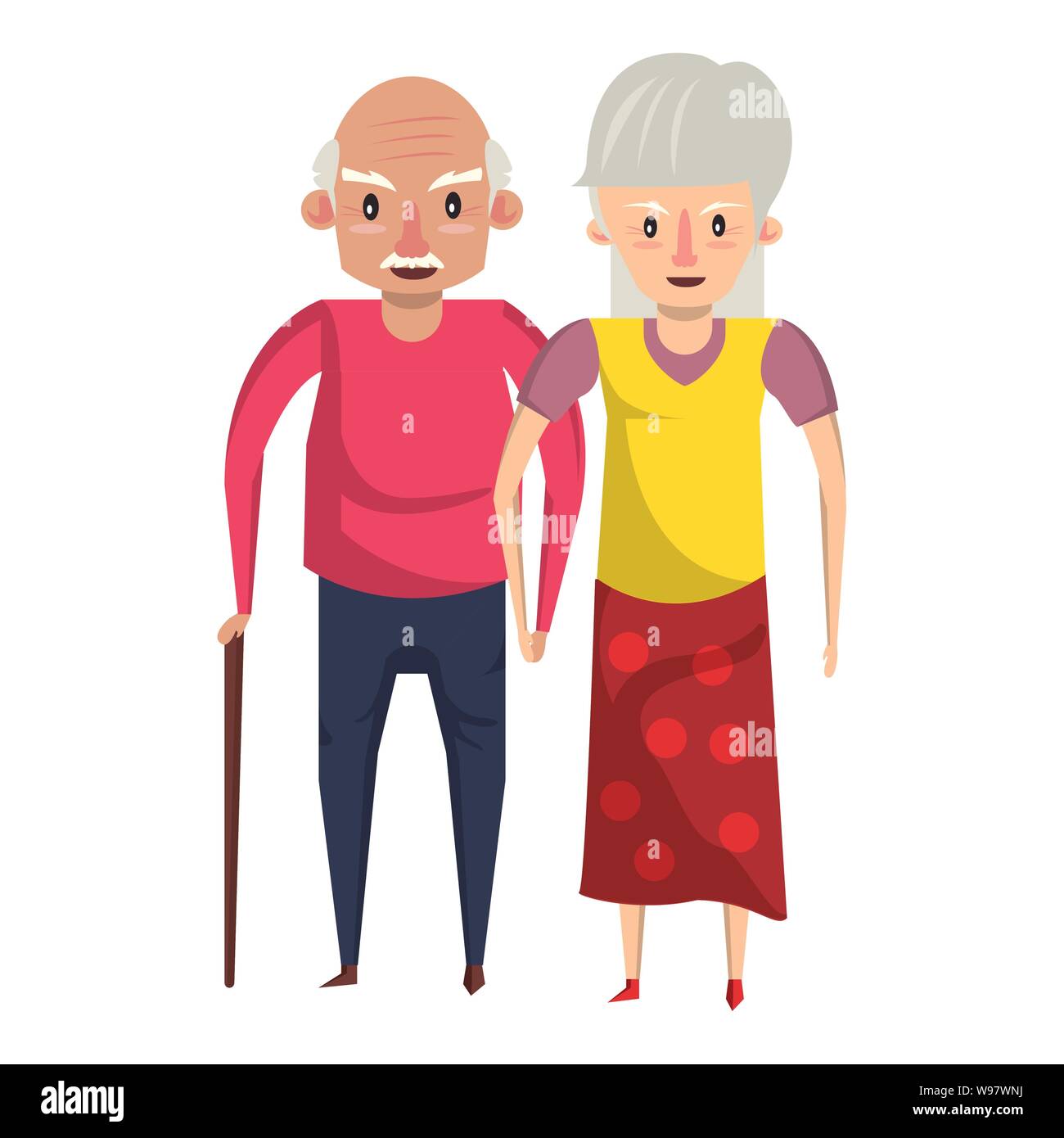 grandparents senior old people cartoon Stock Vector Image & Art - Alamy