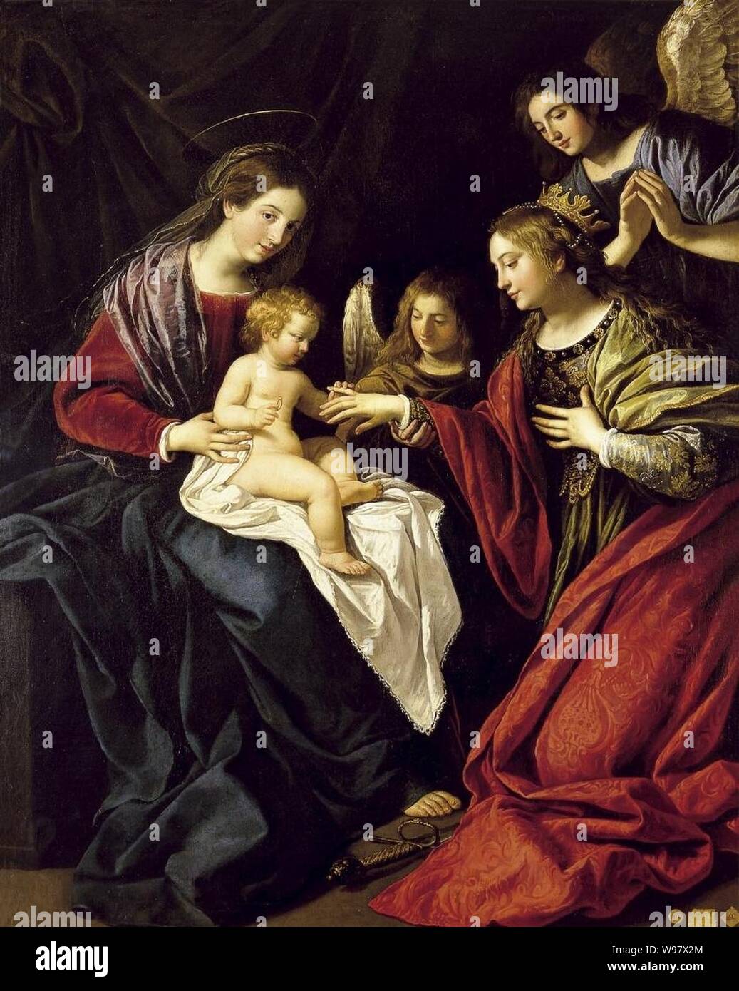 Desposorios místicos de santa Catalina (Cavarozzi Stock Photo - Alamy