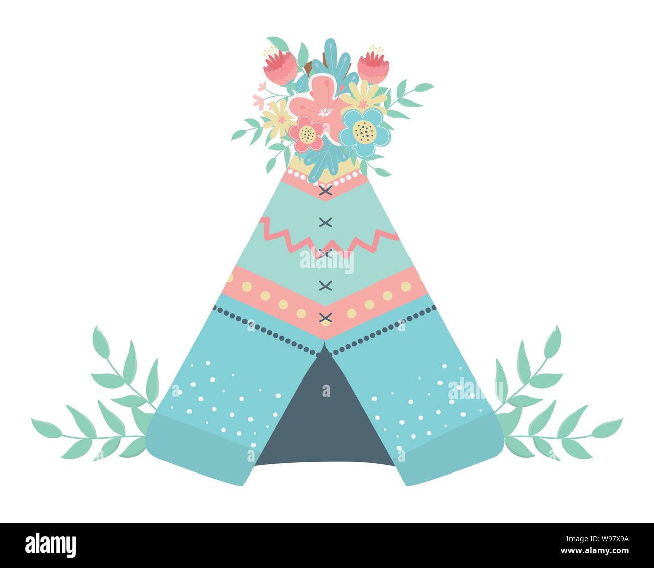 Boho tent design, Bohemic decoration vintage fashion abstract art and ...