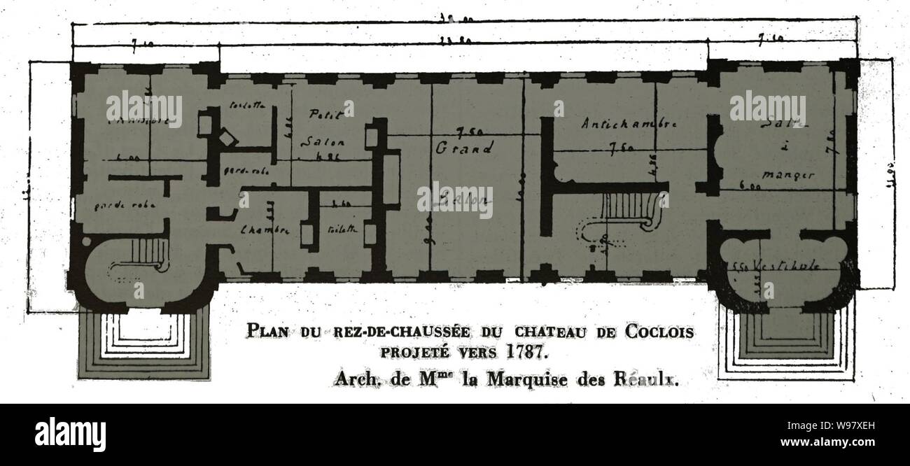 Dessin 08571 chateau coclois Stock Photo - Alamy