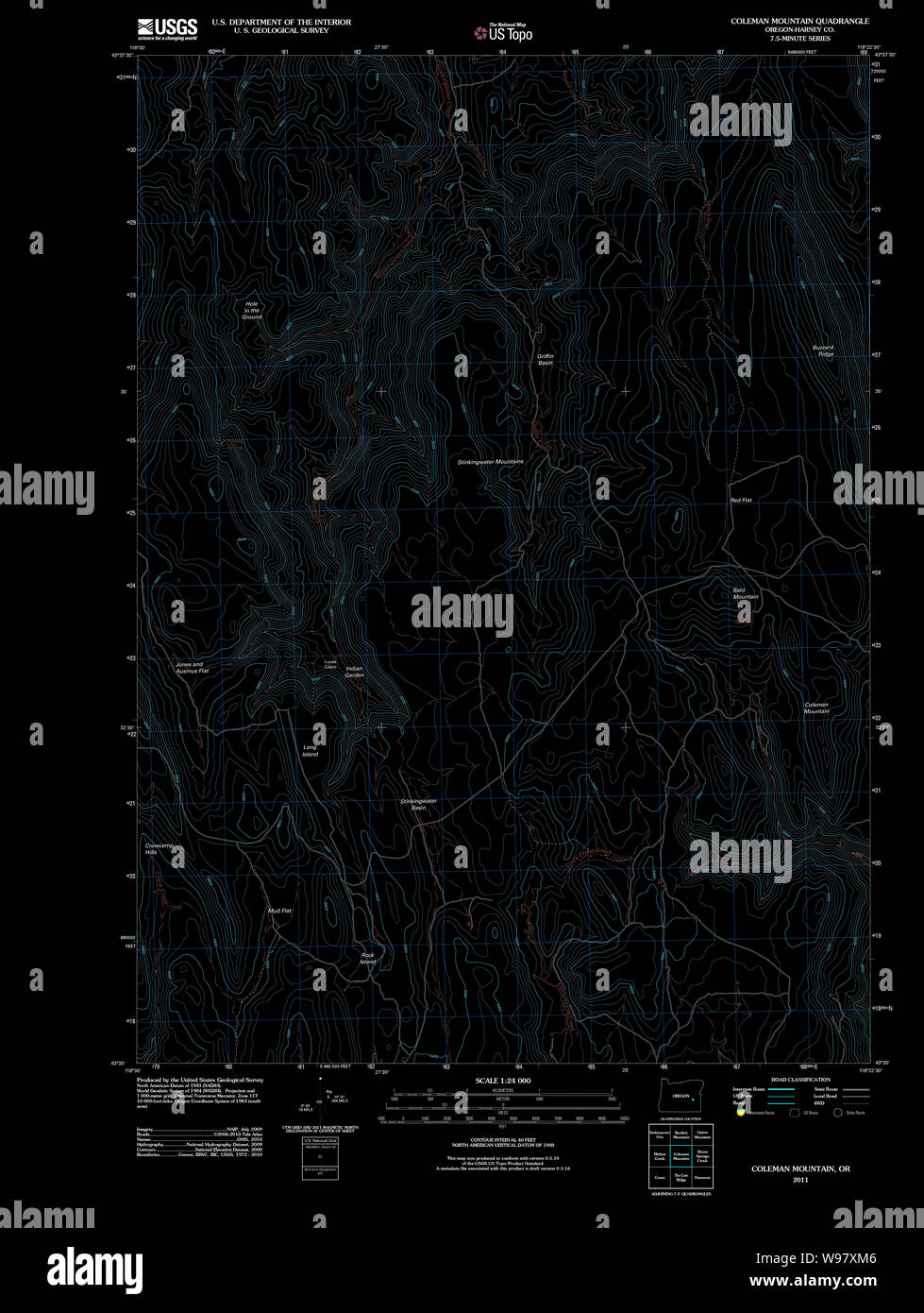 Map of coleman hi-res stock photography and images - Alamy