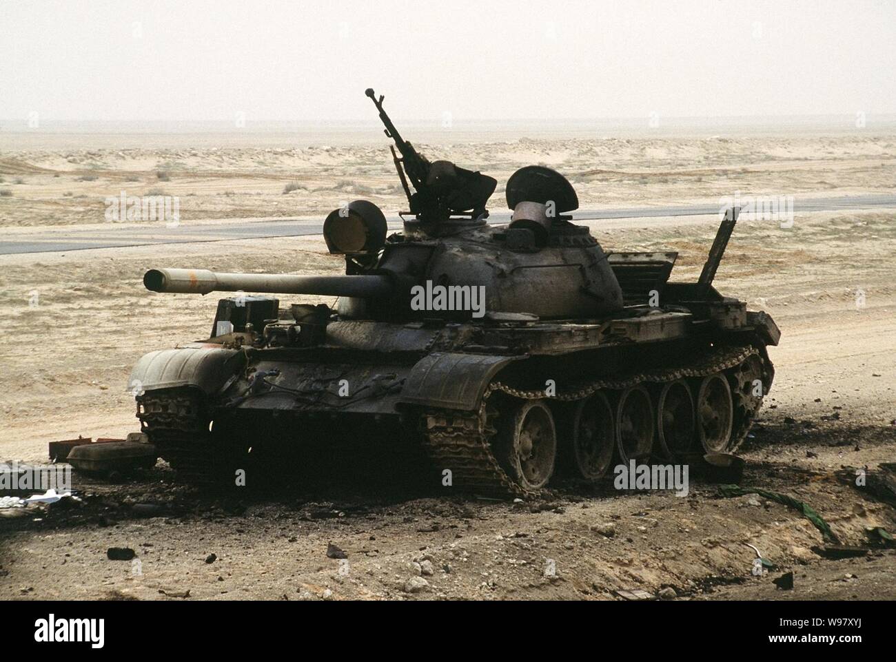 Destroyed T-55 during Operation Desert Storm Stock Photo - Alamy