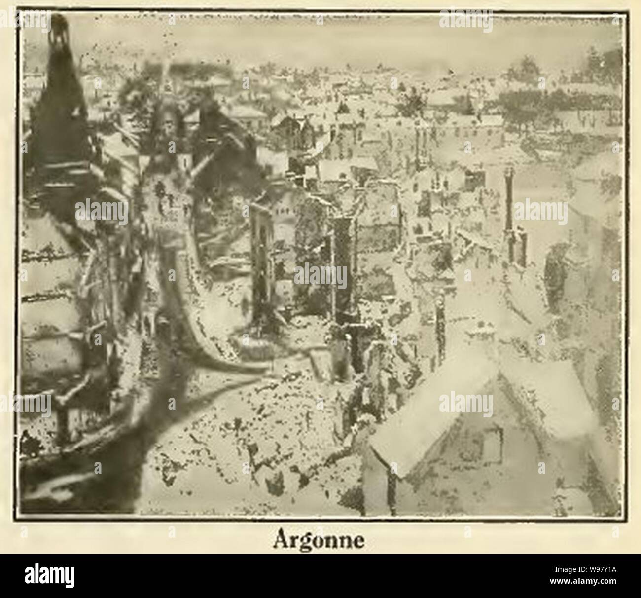 Destruction at Argonne after WW1 Stock Photo - Alamy