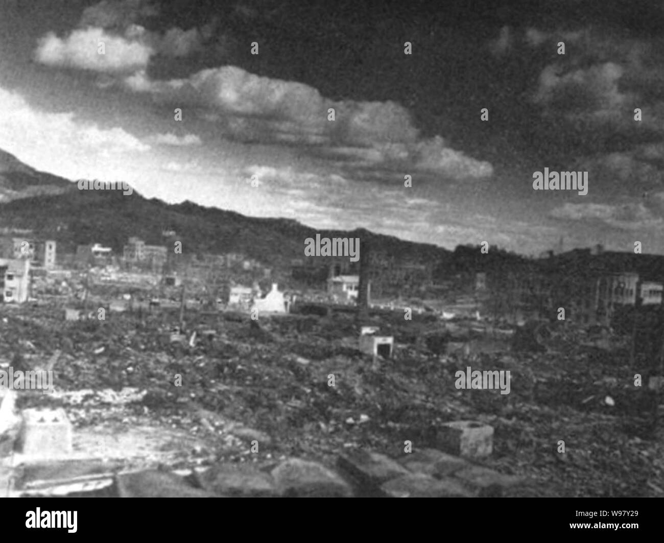 Destruction in Sasebo Japan in September 1945 Stock Photo - Alamy