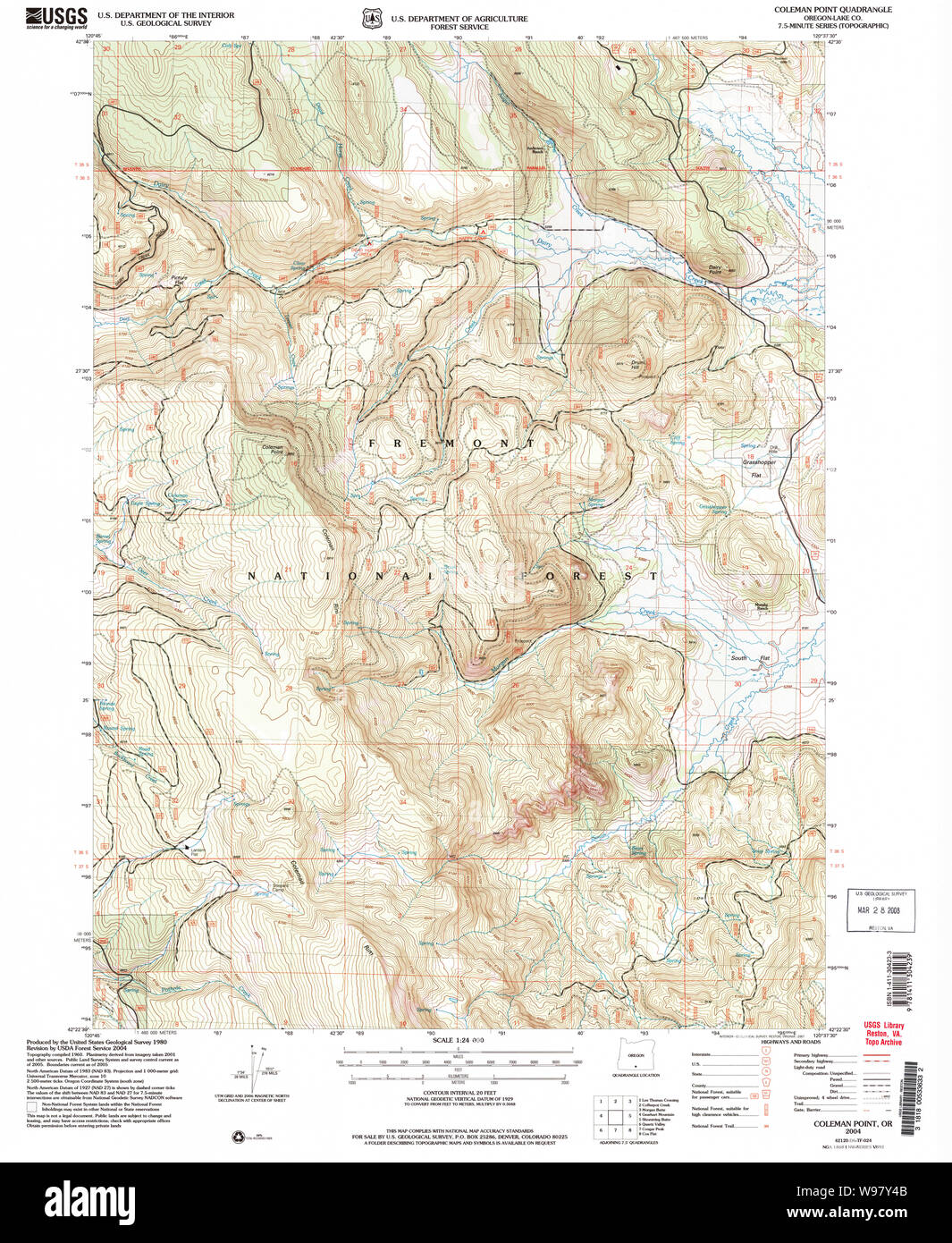 Map of coleman hi-res stock photography and images - Alamy