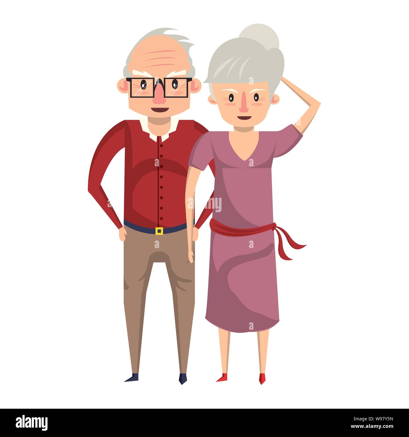 grandparents senior old people cartoon Stock Vector Image & Art - Alamy