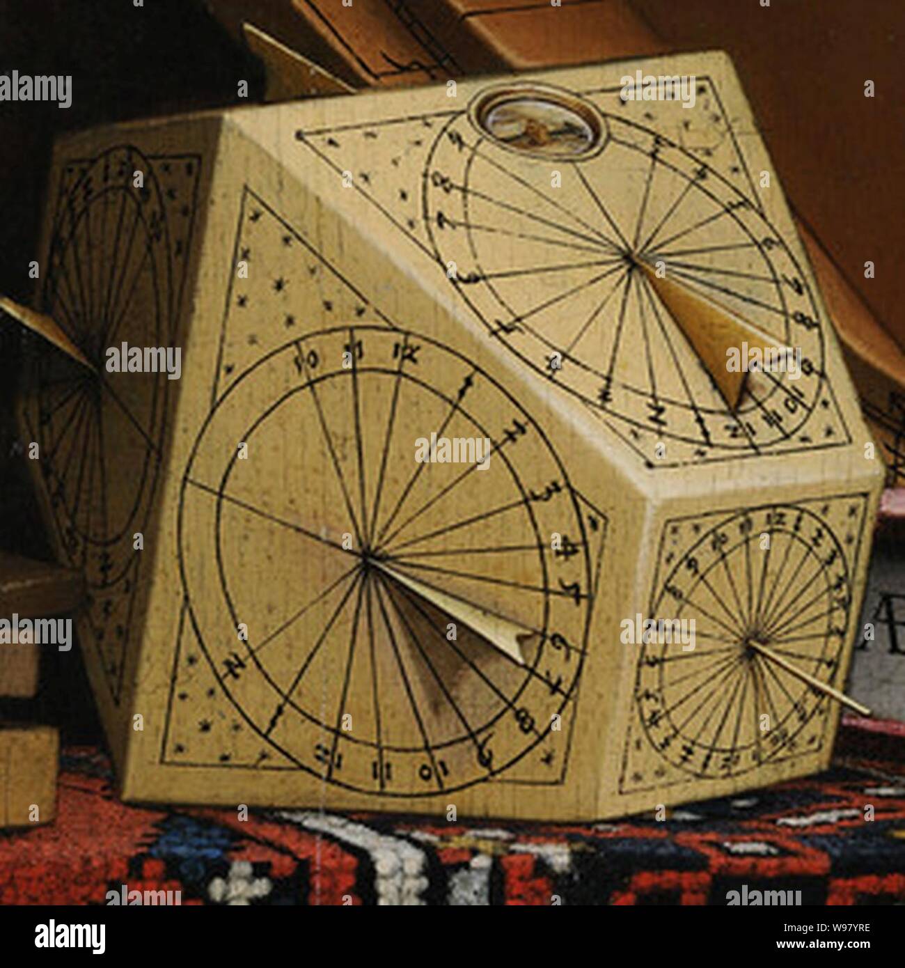 Detail - Polyhedral Sundial - from The Ambassadors - Holbein Stock ...